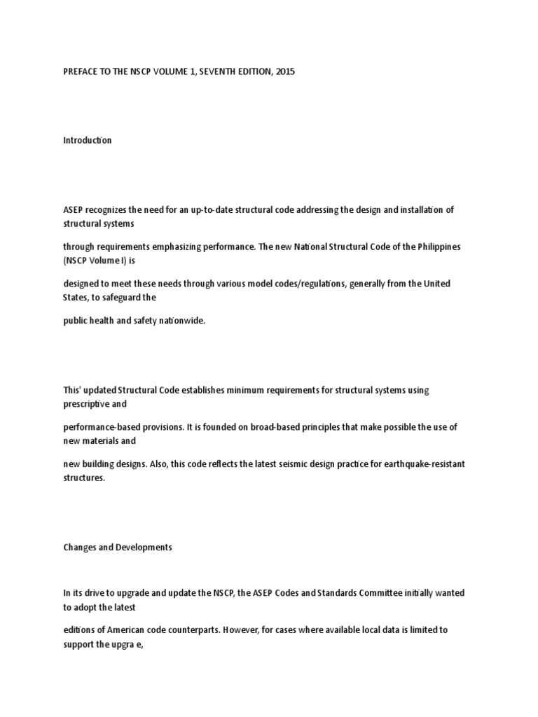 NSCP 2015 Introduction | PDF | Building Code | Earthquake Engineering