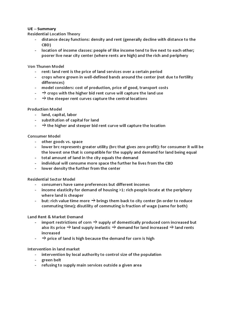 Urban Economics | PDF | Externality | Economics