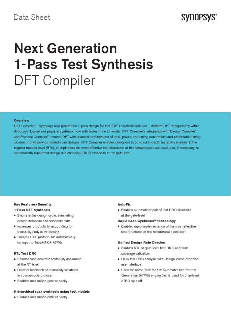 DFT Compiler Ds | PDF | Logic Synthesis | Digital Electronics
