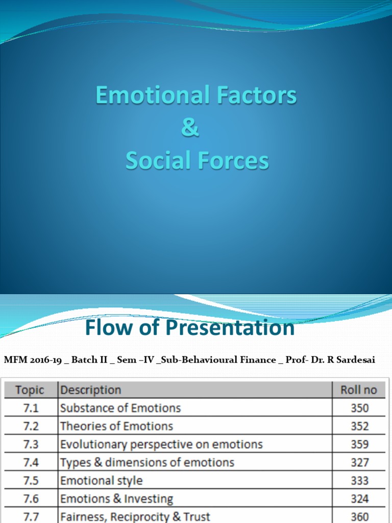 Emotional Factors & Social Forces | PDF | Affect (Psychology) | Emotions