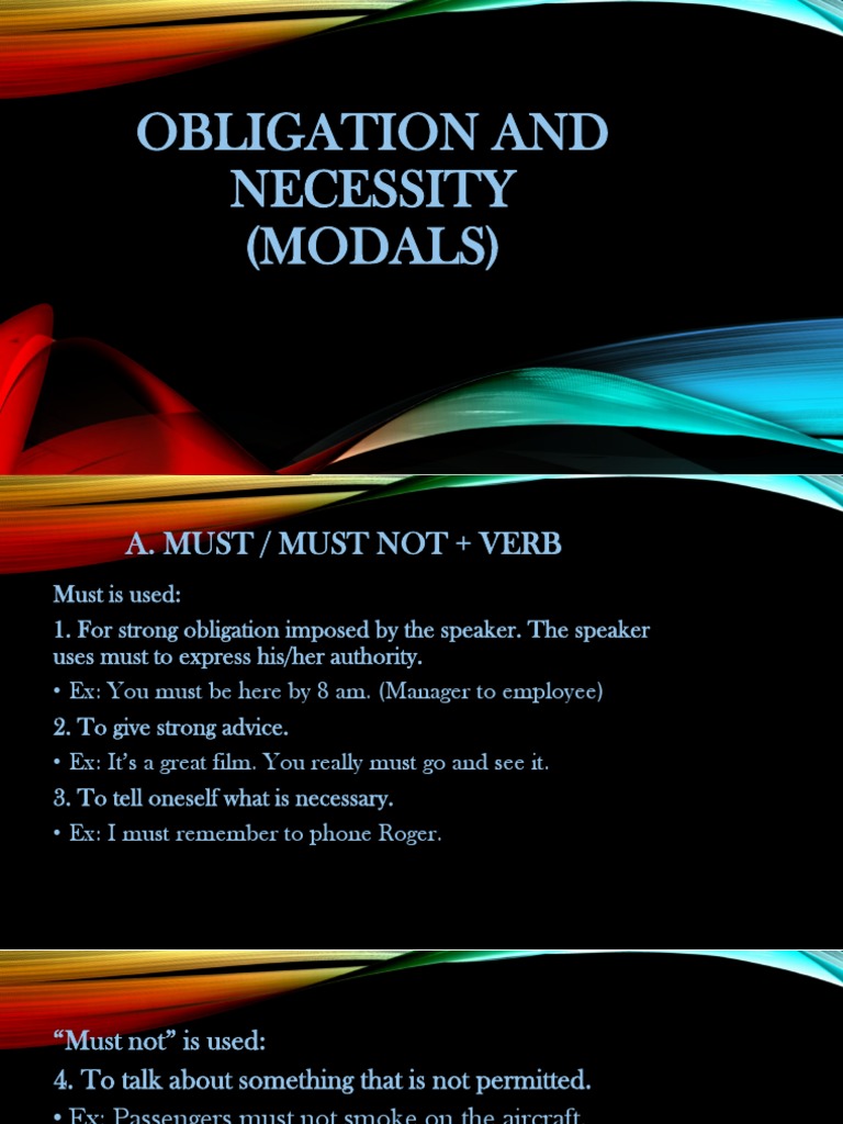 Obligation and Necessity (Modals) | PDF | Career & Growth | Self-Improvement