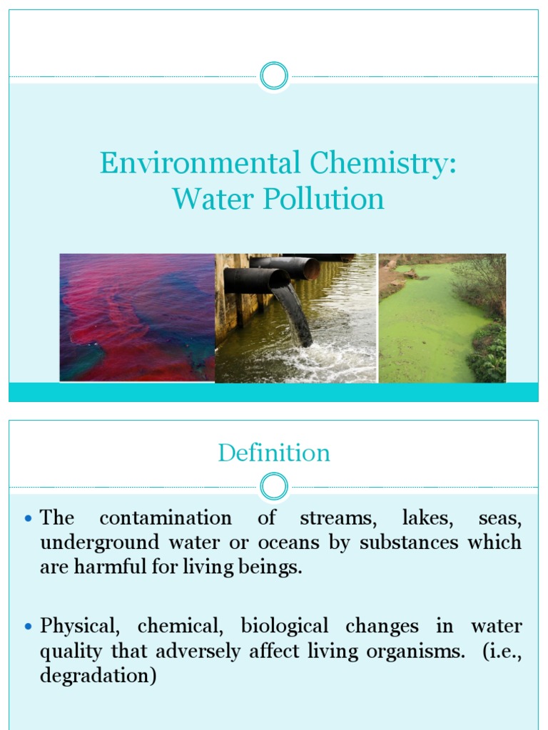 Environmental Chemistry: Water Pollution | PDF | Water Pollution ...