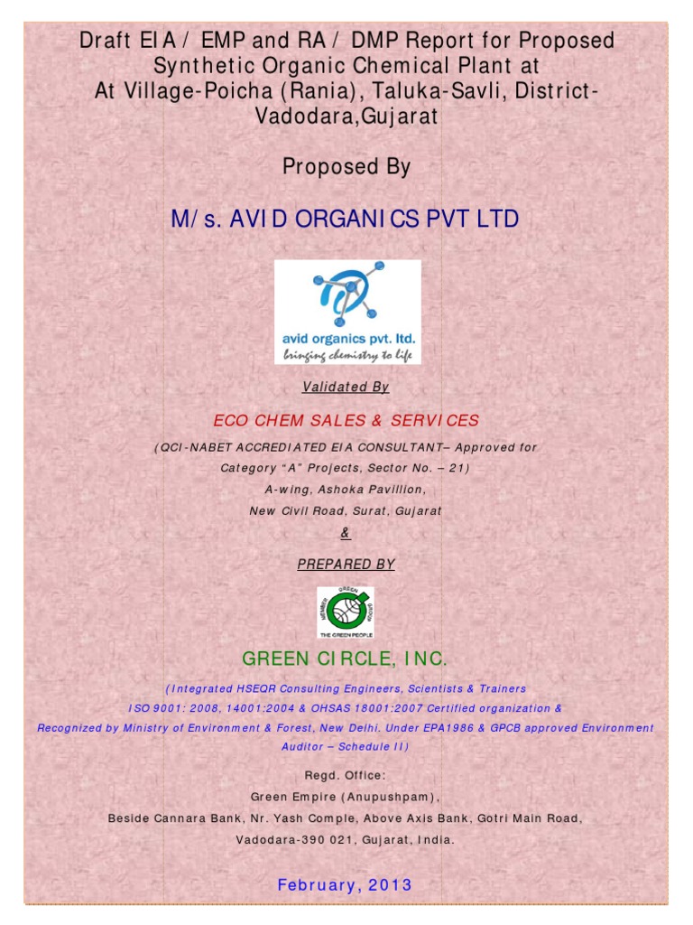 Avid Organics VRD Eia1 PDF | PDF | Environmental Monitoring ...