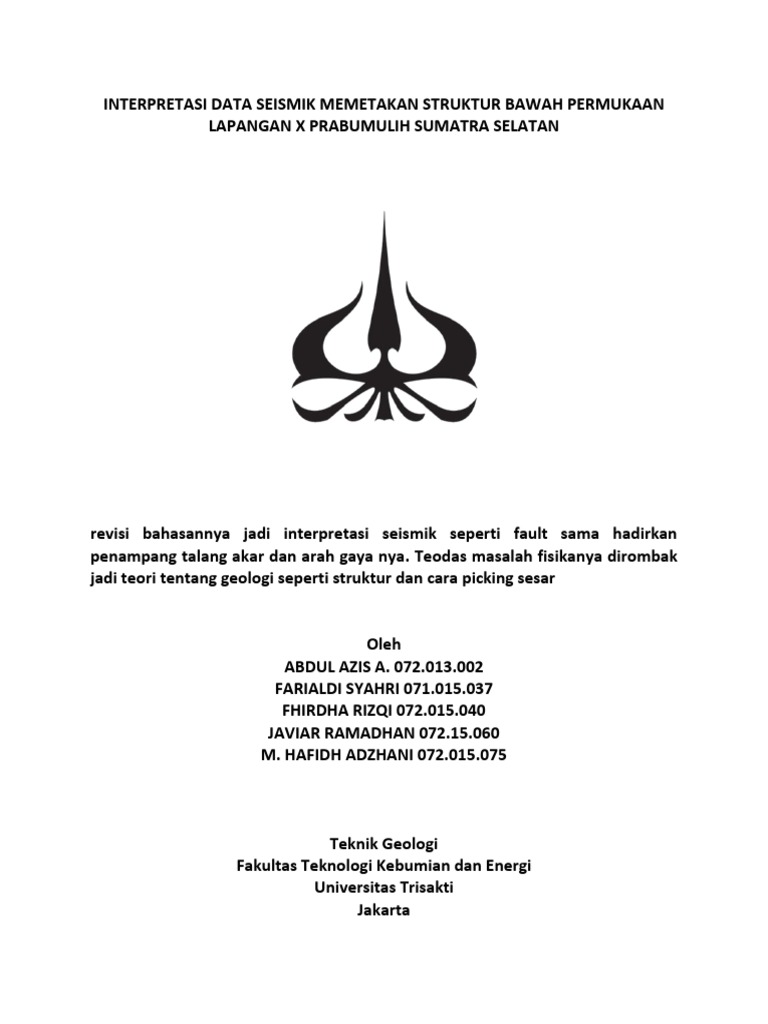 Interpretasi Data Seismik Untuk Mengetahui Kondisi Bawah Permukaan | PDF