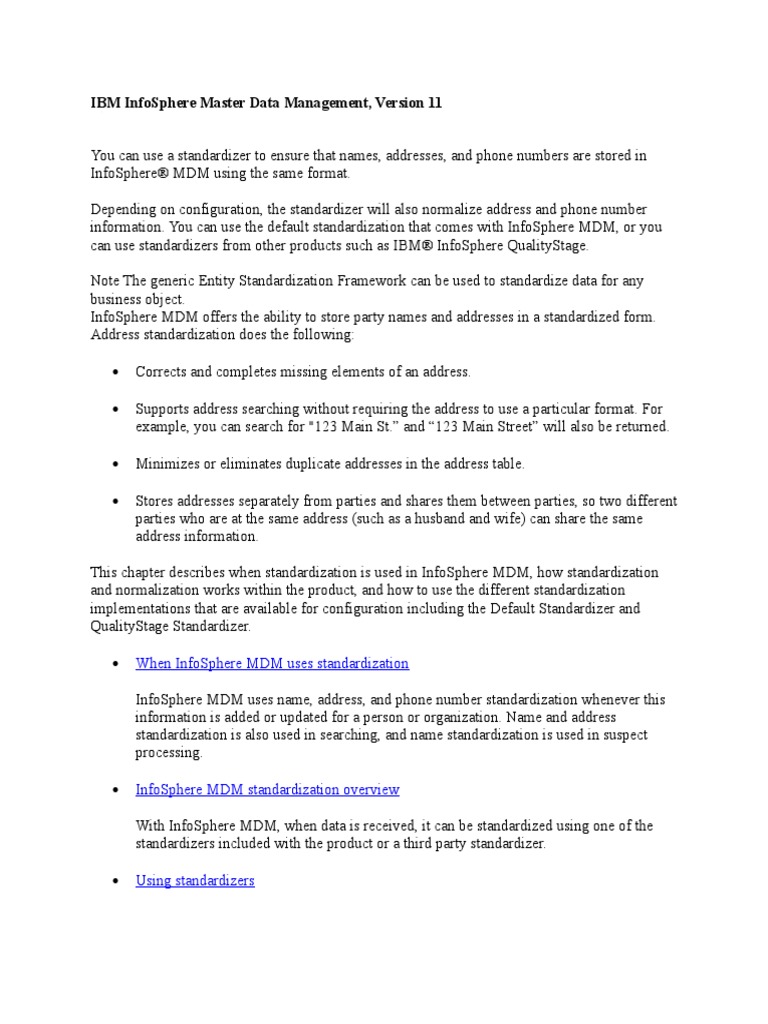 IBM Address Standarization | PDF | Digital Technology | Computer Data