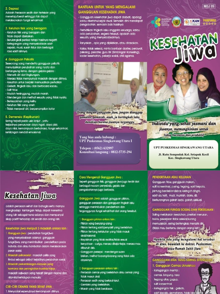 Leaflet Kesehatan Jiwa Fix | PDF