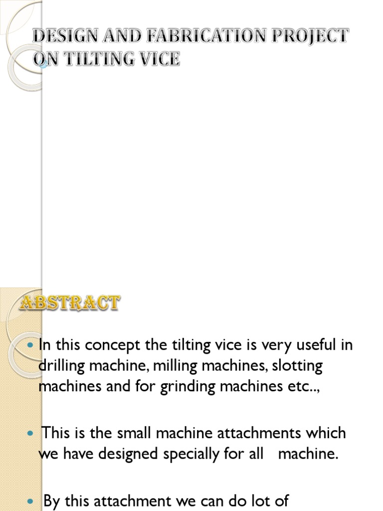 Tilting Vice Design and Applications | PDF | Machines | Screw