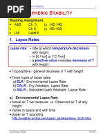 ELR, DALR, and SALR Explained | PDF | Meteorology | Atmosphere