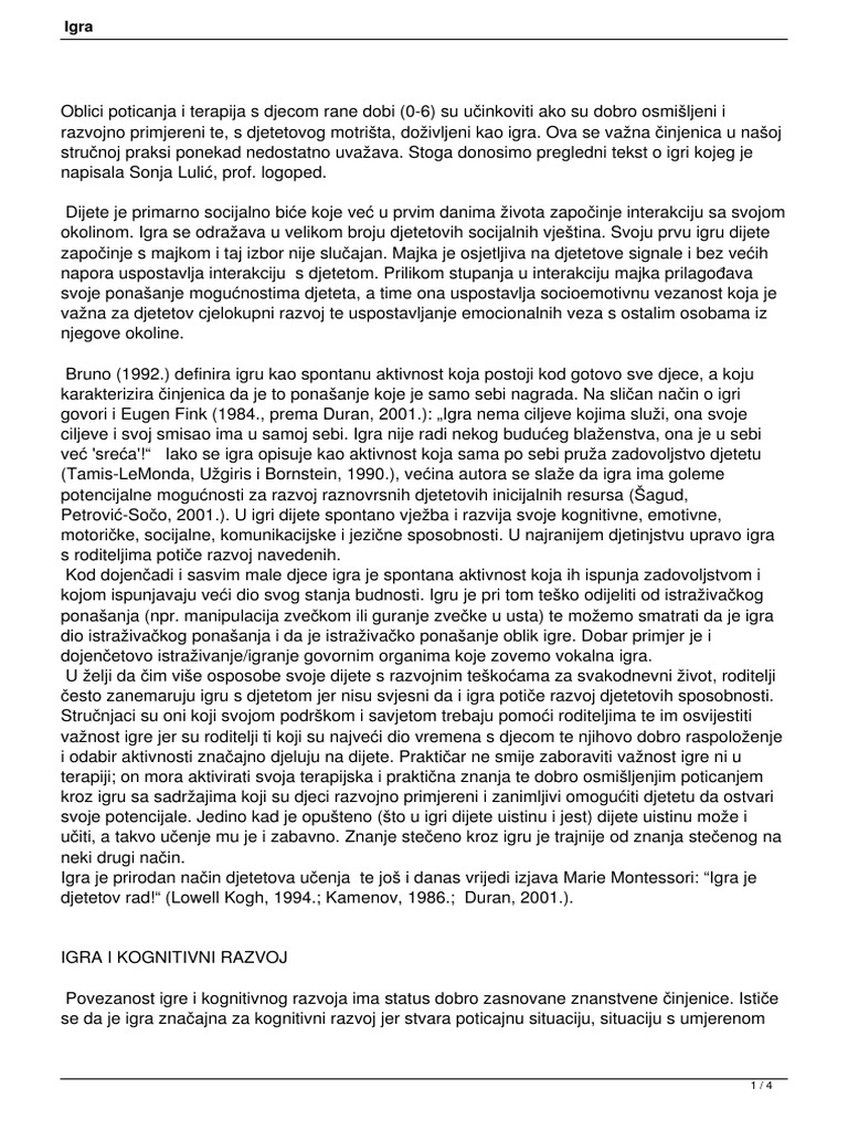 Igra | PDF