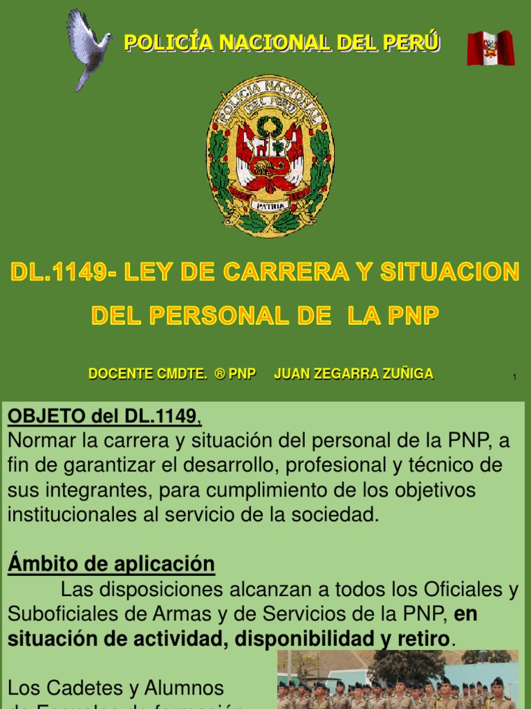 Ley Carrera PNP Dl.1149 | PDF | Oficial no comisionado | Oficial general