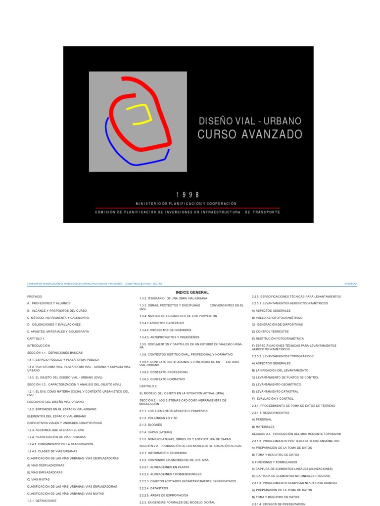 Dise o Vial Urbano Curso Avanzado PDF | PDF | Calle | Biblioteca (informática)