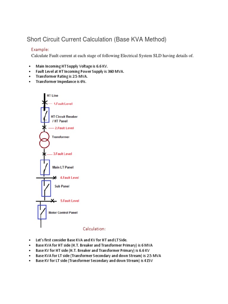 Fault Level Calculation | PDF | Transformer | Electronic Engineering