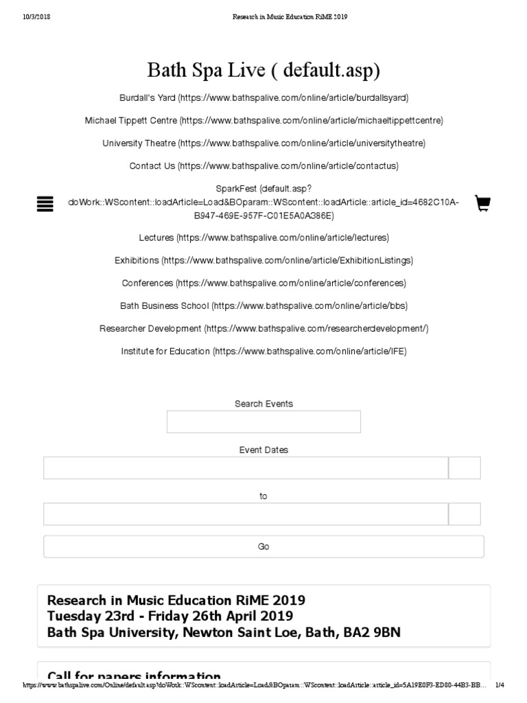 Research in Music Education RiME 2019 | PDF | Music Education ...