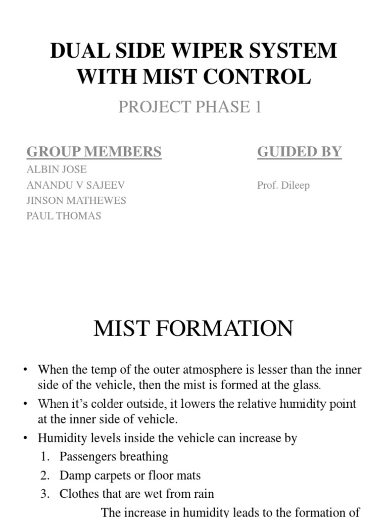 Dual Side Wiper System With Mist Control-1 | PDF | Automation | Air ...