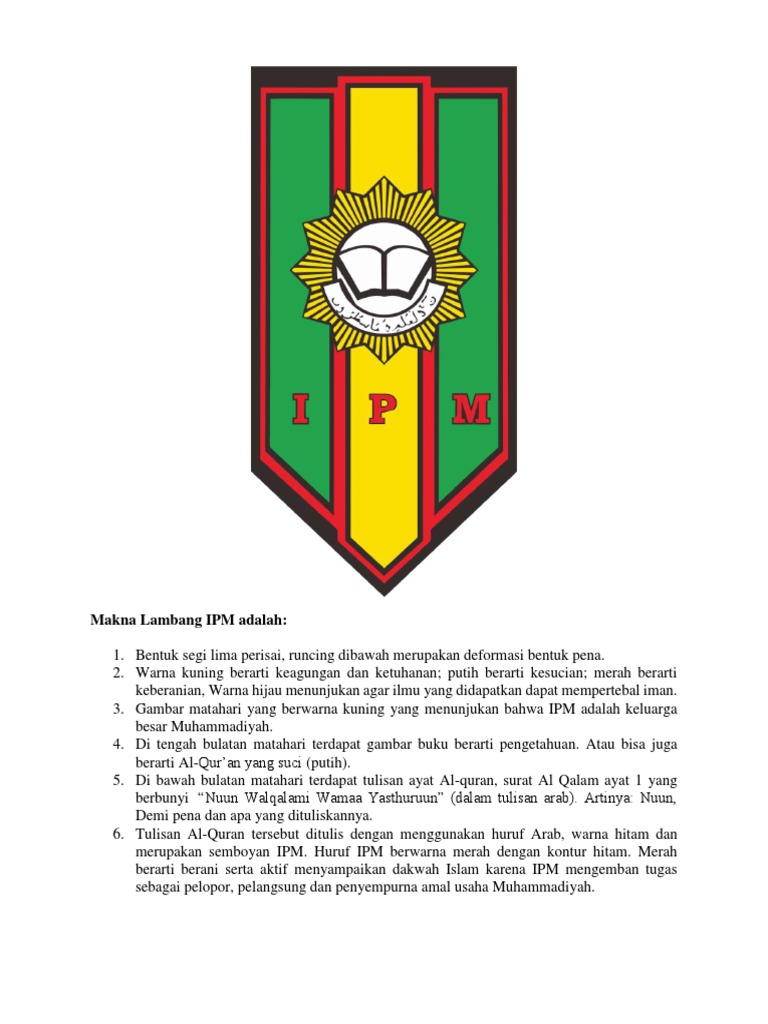 Makna Lambang IPM Adalah | PDF