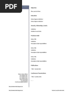 SI Scholarship CV Template 2025/2026 | PDF