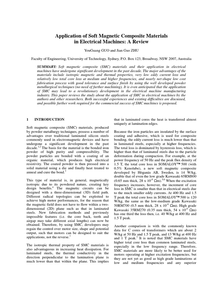 Soft Magnetic Materials | PDF | Electric Motor | Magnetism