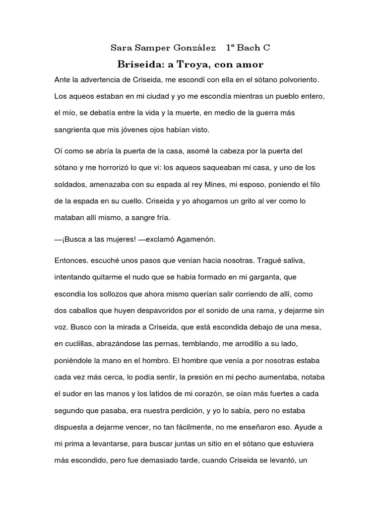 Briseida: A Troya Con Amor | PDF | Aquiles | Agamenón
