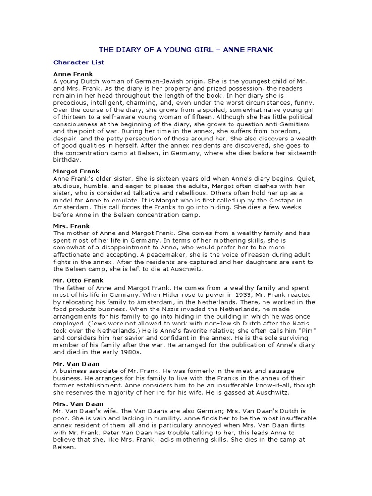 The Diary of A Young Girl | PDF | Anne Frank