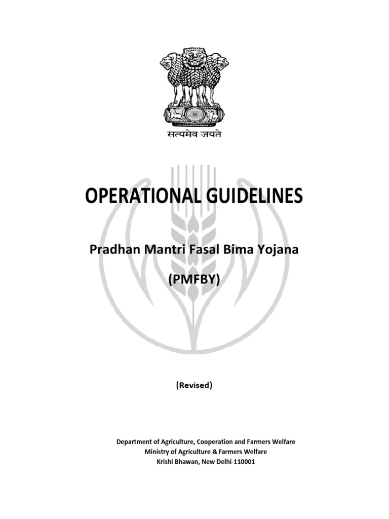 Revised Operational Guidelines PDF | PDF | Crop Insurance | Insurance
