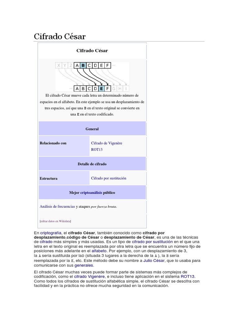 Cifrado César y Vigenére | PDF