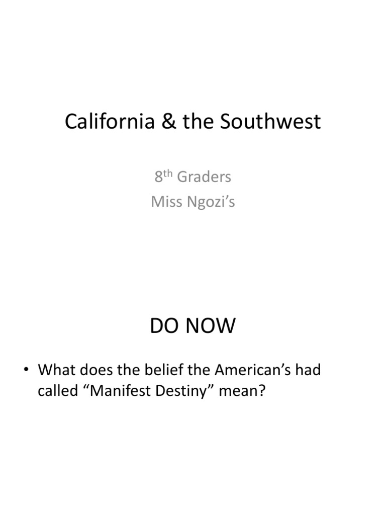 Manifest Destiny and the Mexican War | PDF | Mexican–American War ...