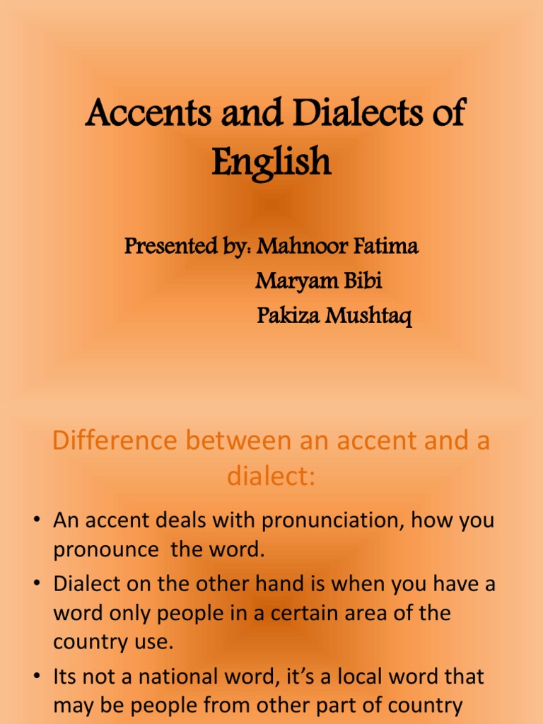 Accents and Dialects | PDF | Human Communication | Languages