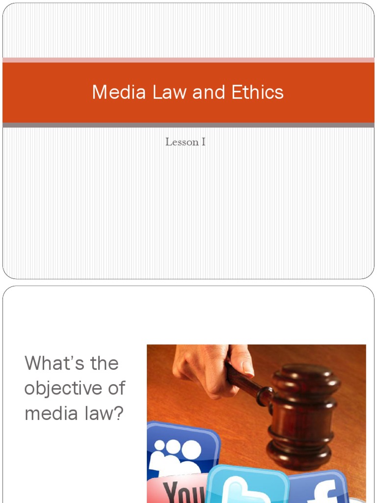 Media Law and Ethics: Lesson I | PDF | Natural And Legal Rights | Human ...