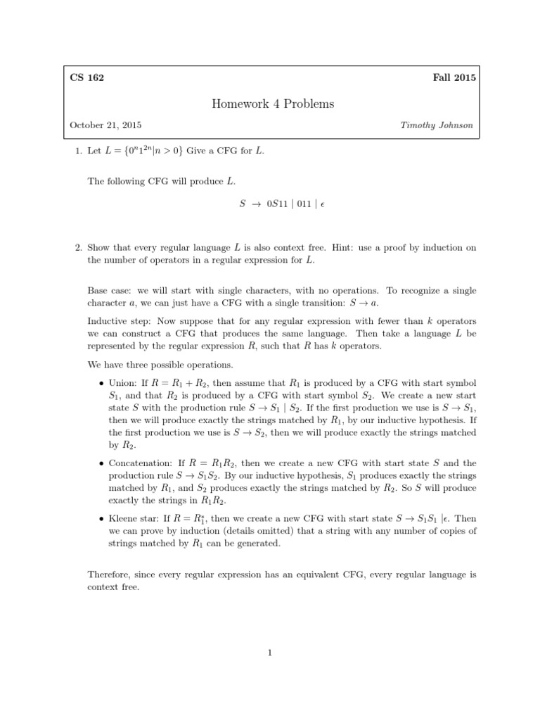 Homework 4 Problems | PDF | Mathematical Logic | Computer Programming Homework 4 Problems | PDF | Mathematical Logic | Computer Programming