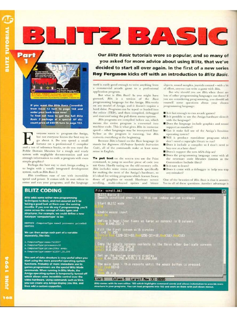 Amiga Format Blitz Basic Tutorials PDF | PDF