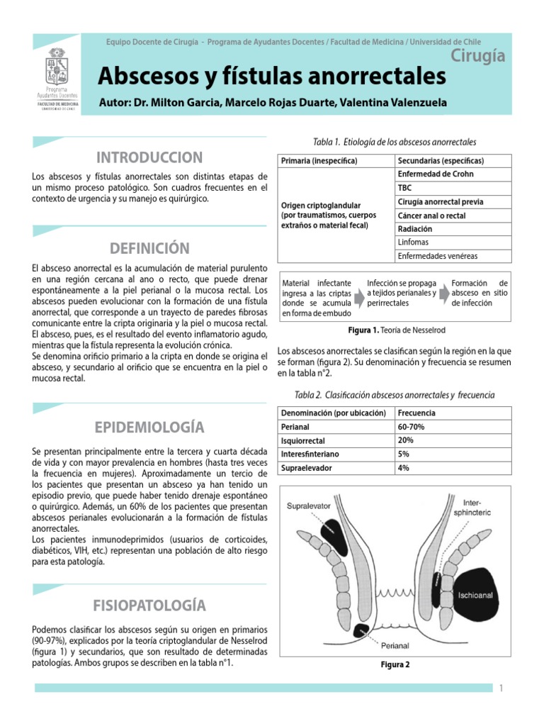 Abscesos Fistulas Anorrectales | PDF | Epidemiología | Ciencias de la Salud