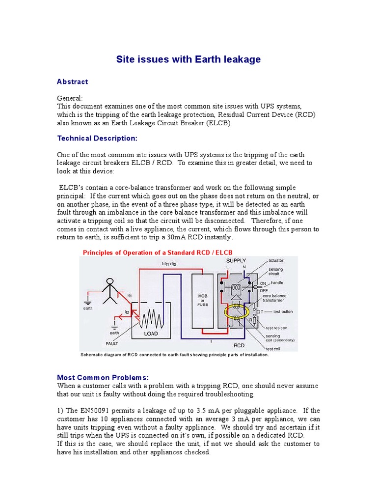 Rcd Issues Pdf Electrical Equipment Building Engineering