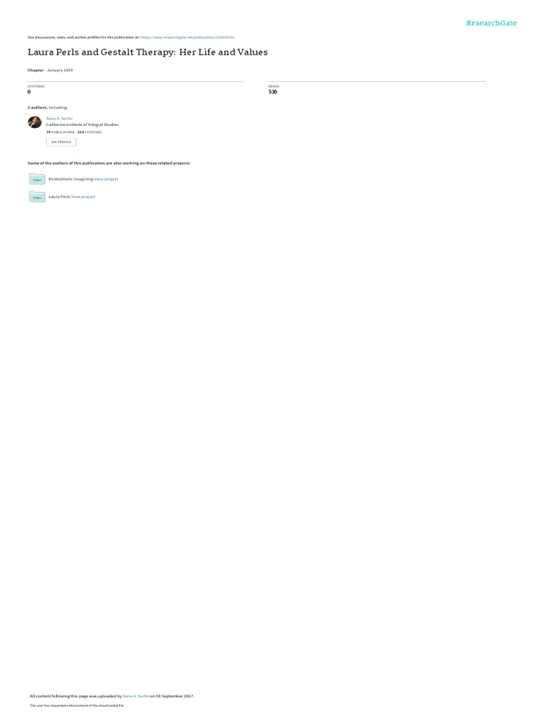 Laura Perls and Gestalt Therapy | PDF
