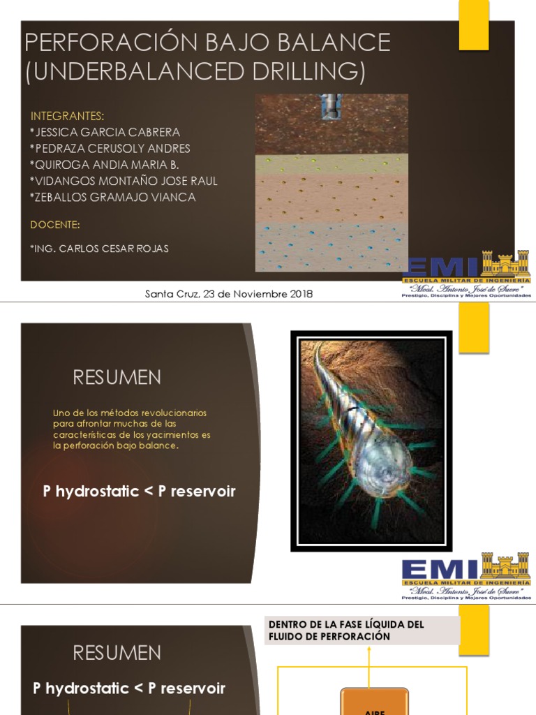 Perforación Bajo Balance (Underbalanced Drilling) | PDF | Gases | Presión