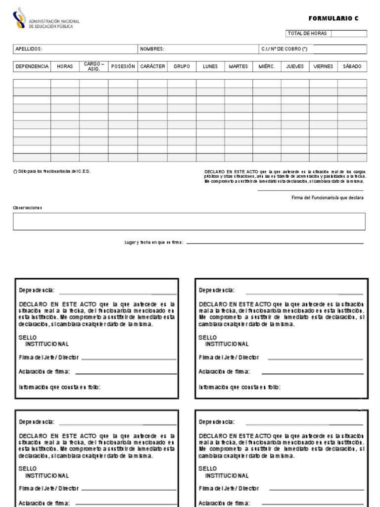 Formulario C | PDF | Gobierno