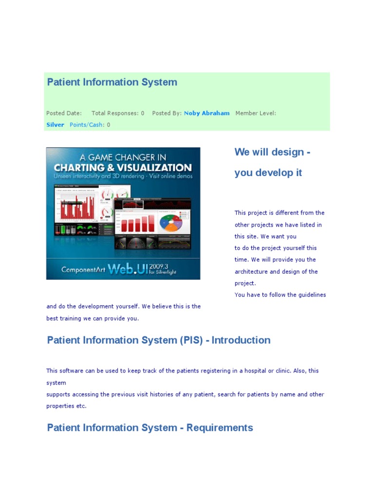 Patient Information System Overview | PDF | Patient | Databases