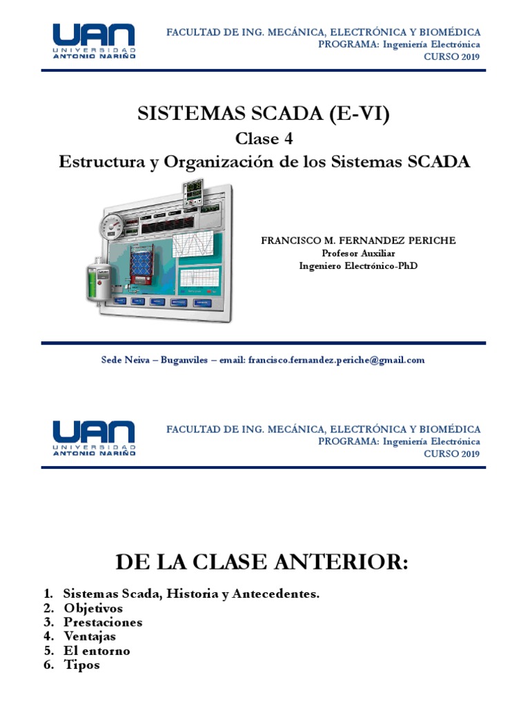 04 Sistemas SCADA - Estructura de Los Sistemas SCADA | PDF | Scada | Programa de computadora