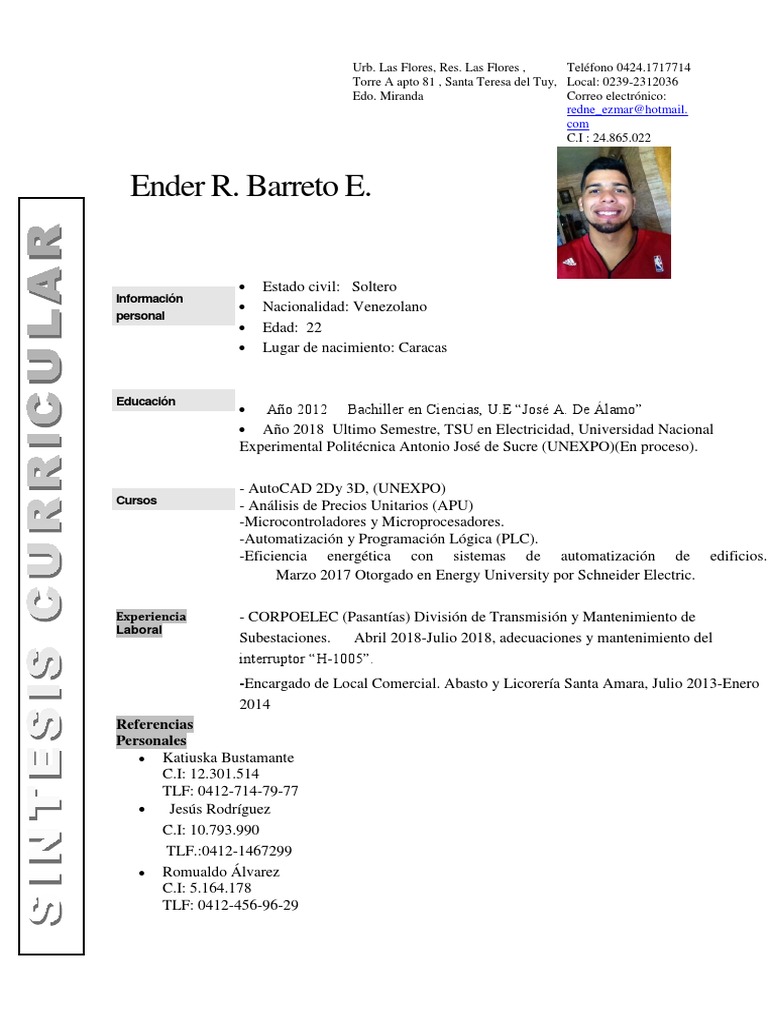 Curriculum Ender Nuevo | PDF