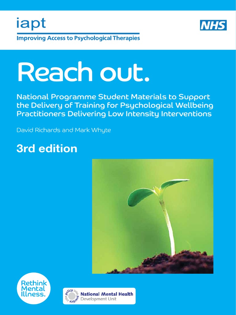 Reach Out | PDF | Cognitive Behavioral Therapy | Health Care