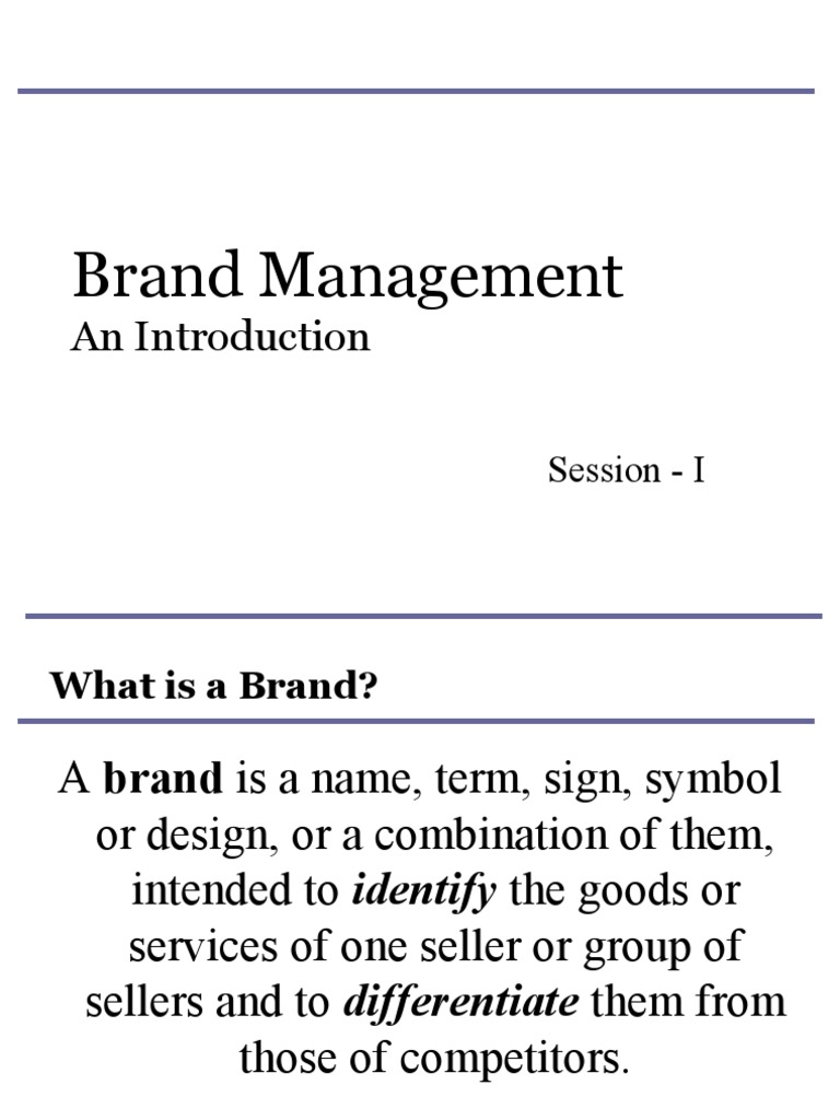 Introduction to Brand Management | PDF | Brand | Marketing