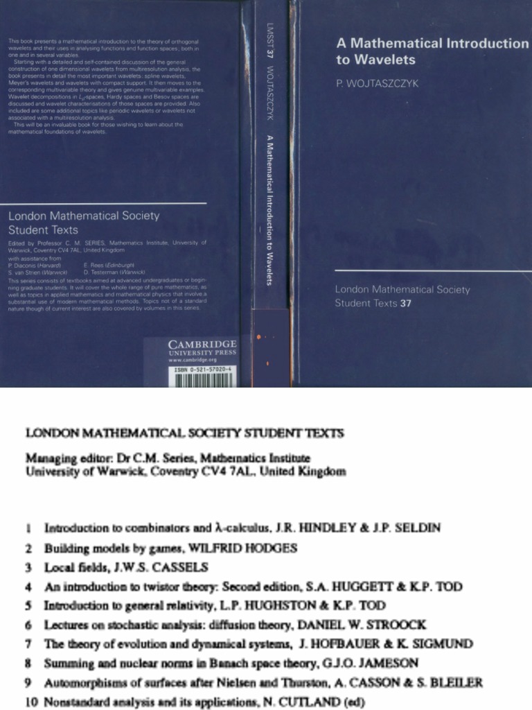 A Mathematical Introduction To Wavelets Pdf Pdf 