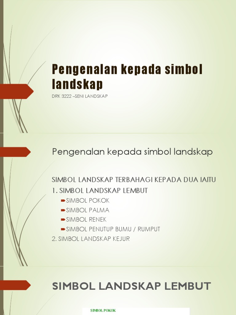 Pengenalan Kepada Simbol Landskap | PDF | Teknologi & Rekayasa