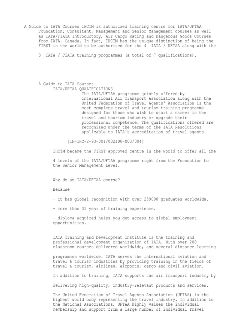 A Guide to IATA Courses | Dangerous Goods | Cargo