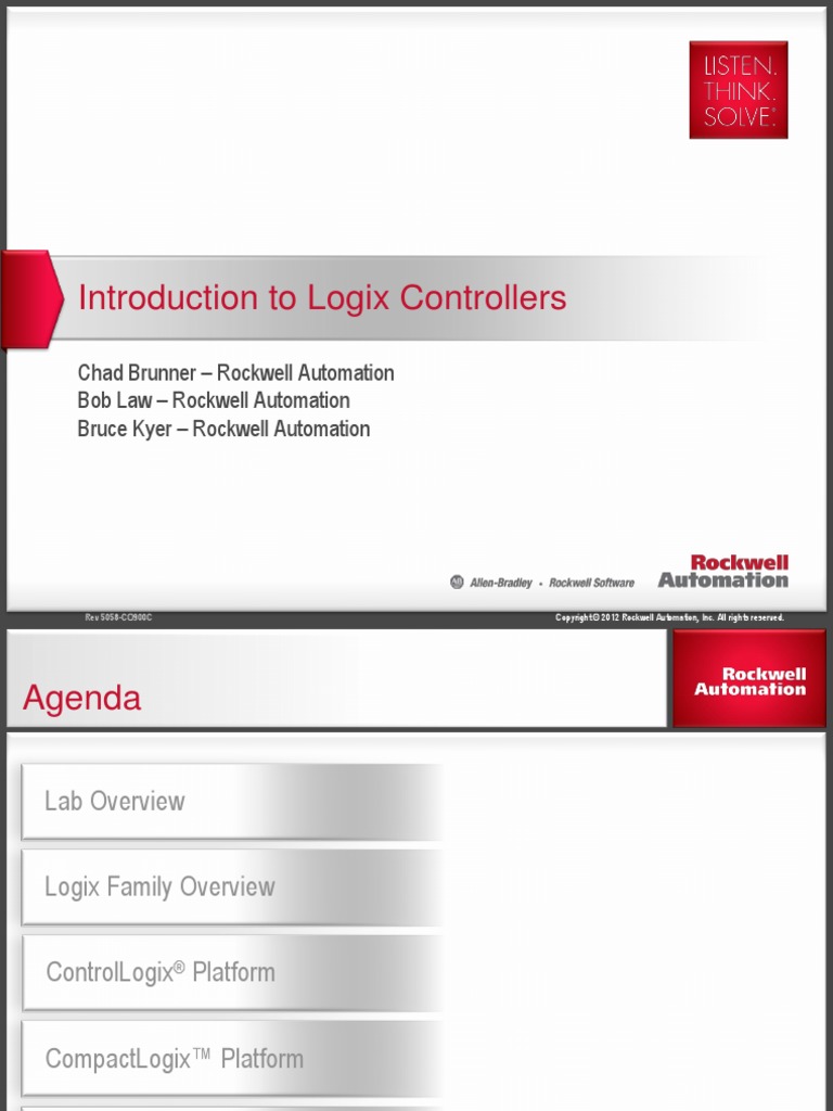 Introduction To Logix Controllers PDF | PDF | Secure Digital | Computer ...