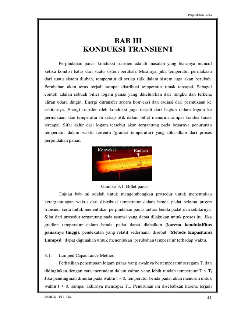 Konduksi Transien dalam Perpindahan Panas | PDF