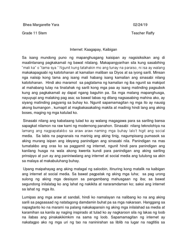 Filipino Essay | PDF