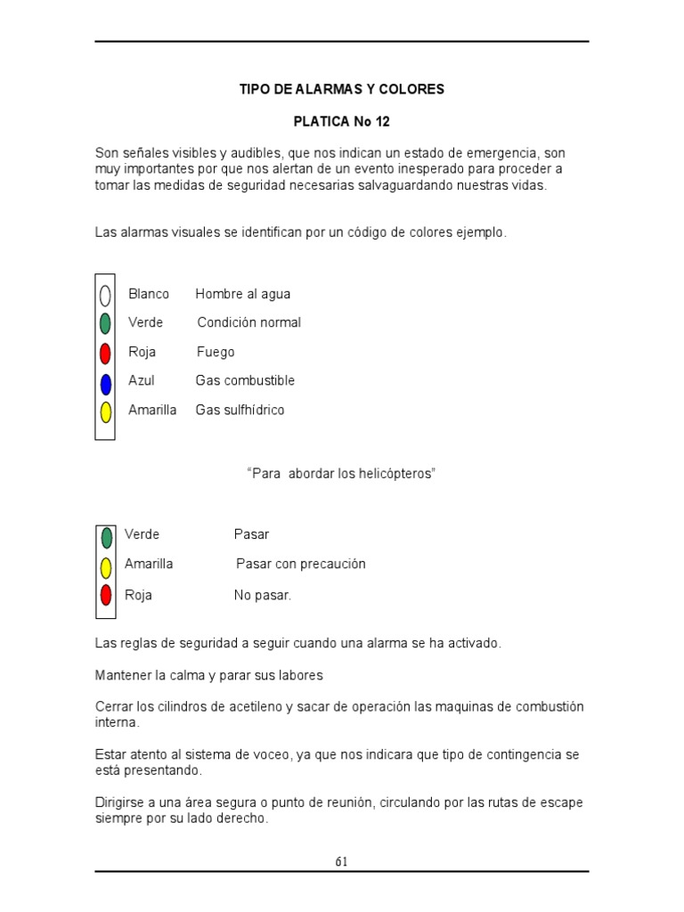 Tipos y Colores de Alarmas de Seguridad | PDF | Temperatura | Energía y ...