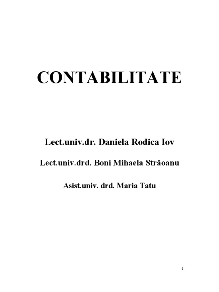 Carte Contabilitate-STRAOANU BONI | PDF