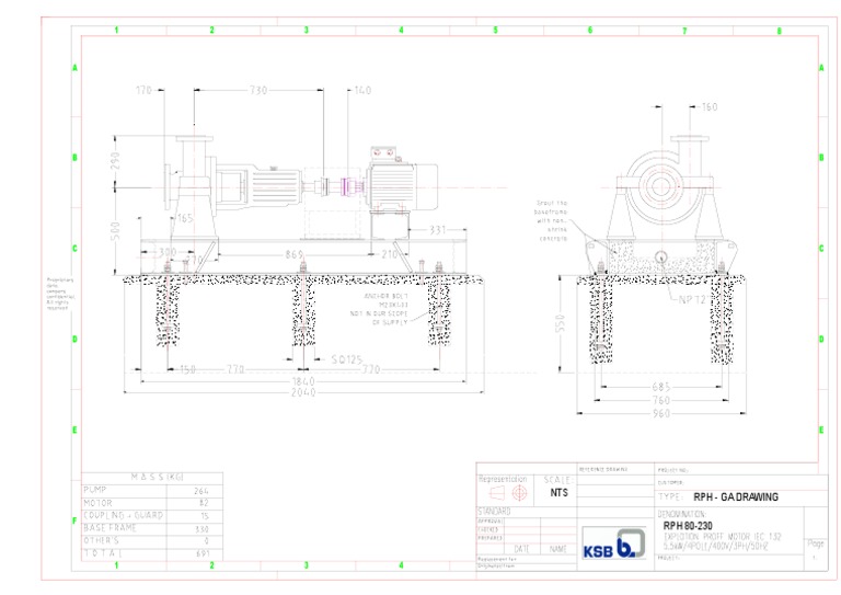 Pump GA Drawing | PDF