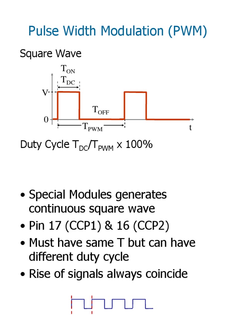 Pulse Width Modulation (PWM) : Square Wave | PDF | Frequency | Signal ...